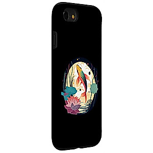 iPhone SE (2020) / 7 / 8 Japanese Koi fish jumping out of pond lotus lilly pad Case