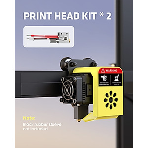 FOKOOS Odin-5 F3 3D Printer Accessories (V Slot Wheel * 6 Print Head Kit * 2 Ribbon Cables * 2 Break Detection * 1 Flat Head Screwdriver * 1 0.4mm Volcano Nozzle * 2)