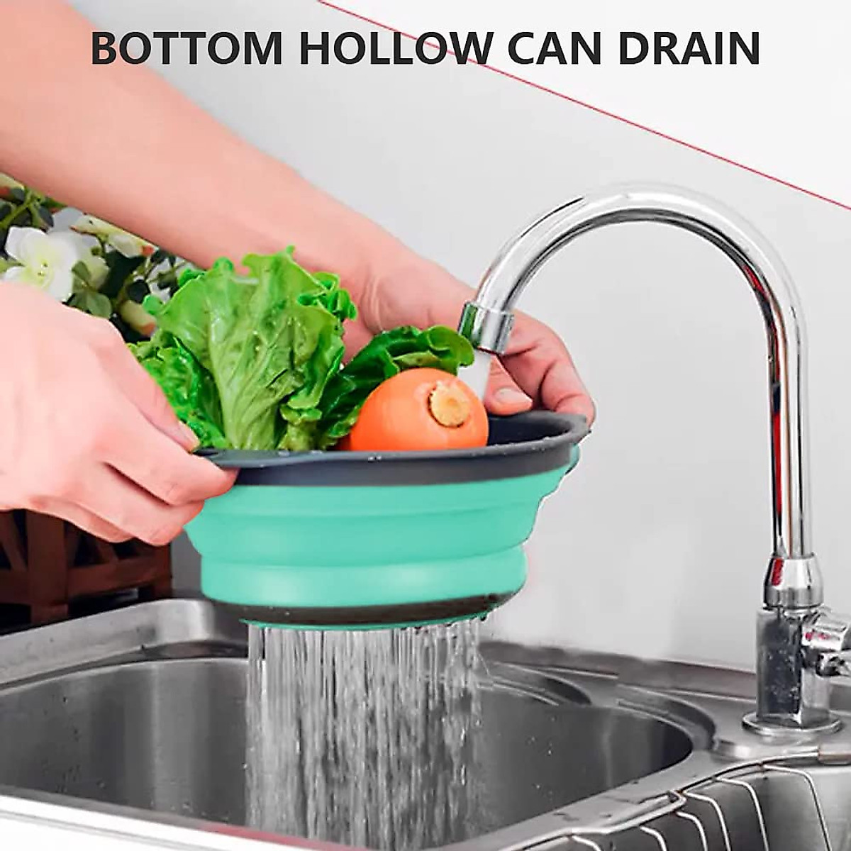 3-Packs Strainers for Kitchen Colander with Handles 3 Size Collapsible Colander for Washing Draining Veggies Fruit Pasta