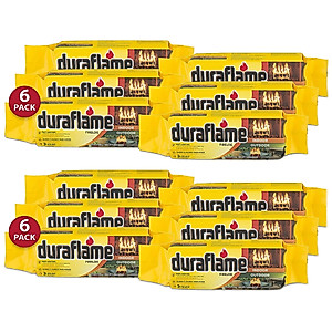 Duraflame 4.5 Pound 3 Hour Long Burn Time Indoor Outdoor Quick Light Fire Log for Camping, Firepits, Bonfires, and Fireplaces (12 Pack)
