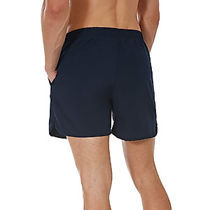 SILKWORLD Men's Running Stretch Quick Dry Shorts with Zipper Pockets(Pack of 2,3) (Dark Navy,Army Green,Light Grey(Pack of 3), X-Large)