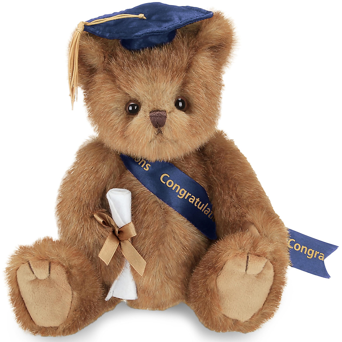 Bearington Collection Smarty Class of 2024 Graduation Plush Teddy Bear Stuffed Animal, Blue Cap, 10 Inch