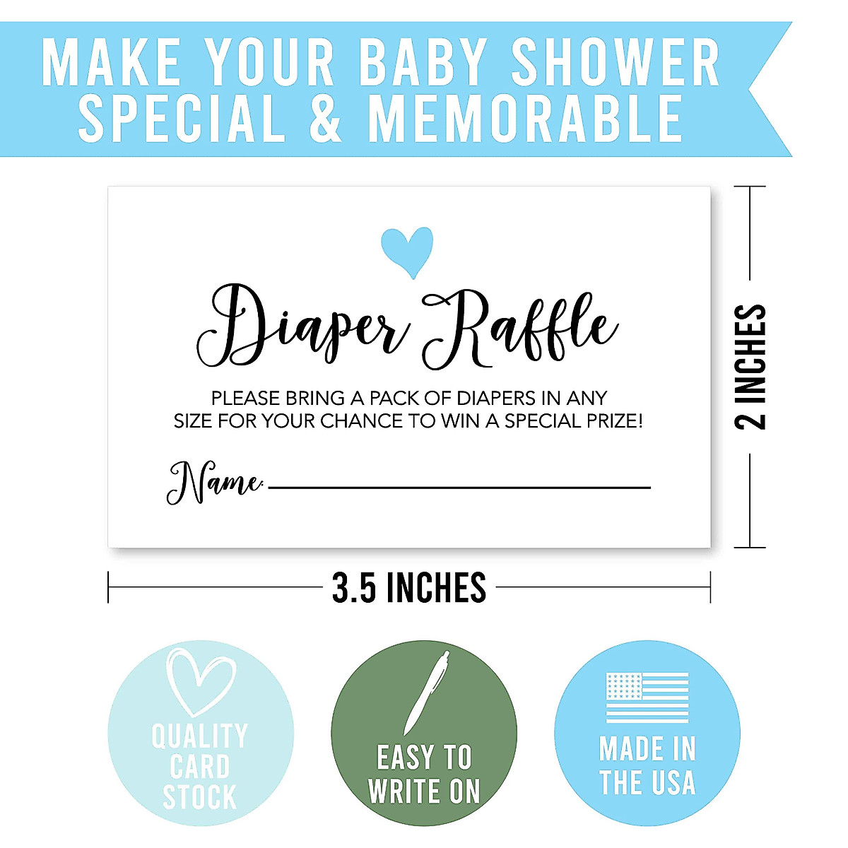 Hadley Designs 25 Baby Shower Diaper Raffle Tickets For Baby Shower Boy - Blue Baby Shower Games For Boys, Diaper Raffle Cards, Baby Raffle Tickets, Baby Shower Invitation Inserts, Baby Shower Ideas