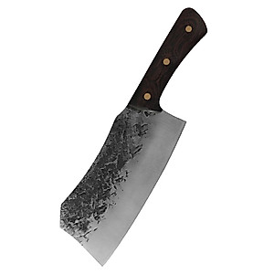 Lifespace 8in Chef Chopping Cleaver with 3 Rivets & Wood Handle