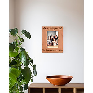 ThisWear Nautical Gift Sail Captain First Mate Anchor Natural Wood Engraved 4x6 Portrait Picture Frame Wood