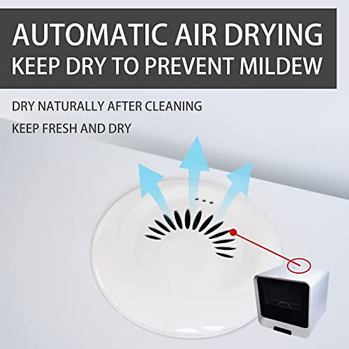 HAIMIM Portable Countertop Dishwasher,4 Washing Programs, Air-Dry Function and LED Light for Small Apartments, Dorms and RVs (Whites)