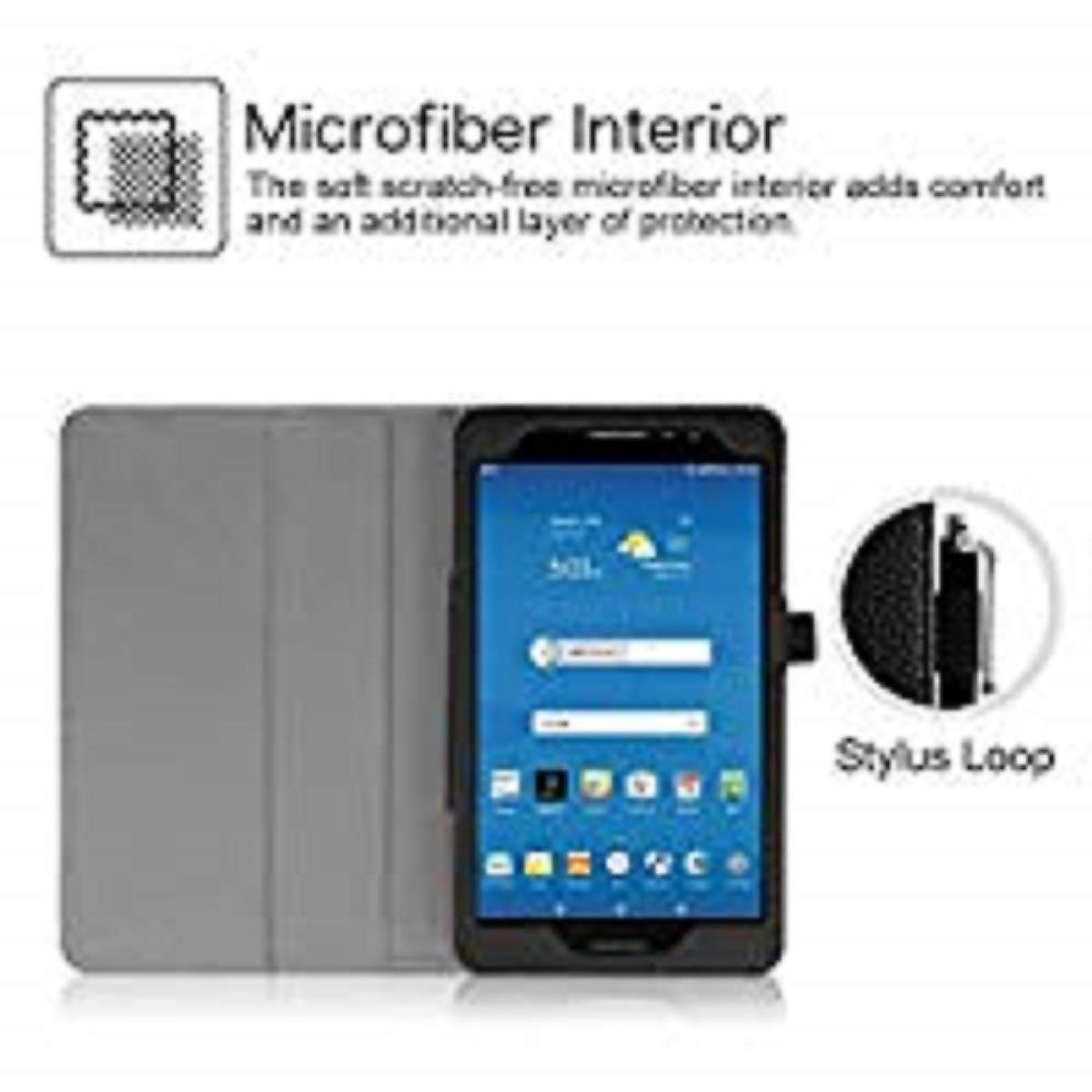 Fintie AT&T Trek 2 HD / U. S. Cellular ZPad 8 Case - Premium PU Leather Stand Cover with Auto Wake / Sleep for 8" ZTE Trek 2 HD K88 / ZPad 8 K81 Android Tablet, Black