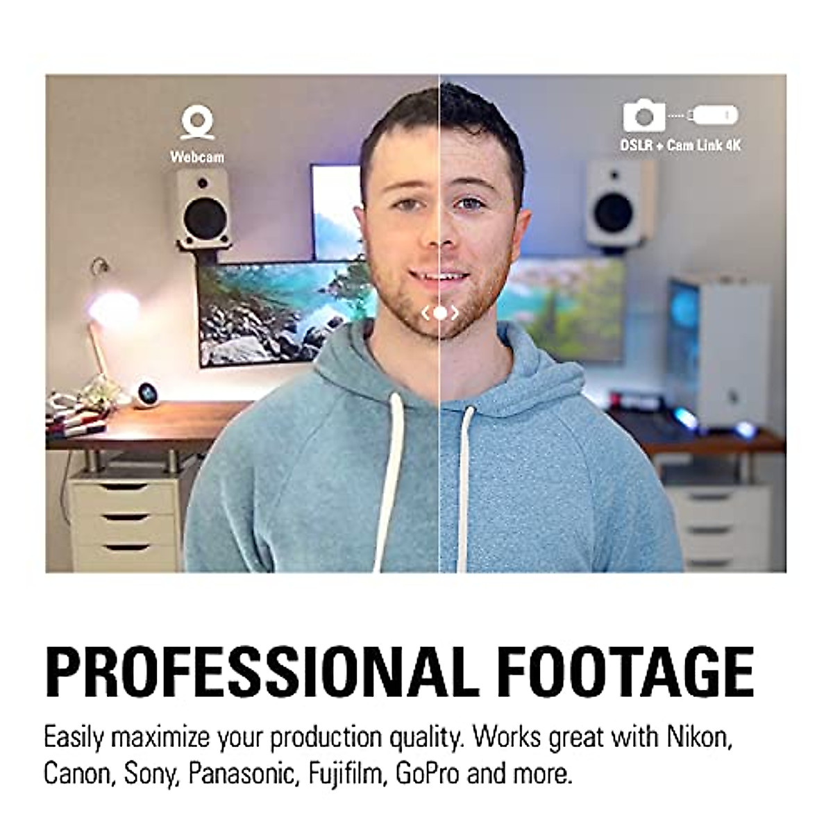 Elgato Cam Link 4K, External Camera Capture Card, Stream and Record with DSLR, Camcorder, ActionCam as Webcam in 1080p60, 4K30 for Video Conferencing, Home Office, Gaming, on OBS, Zoom, Teams, PC/Mac