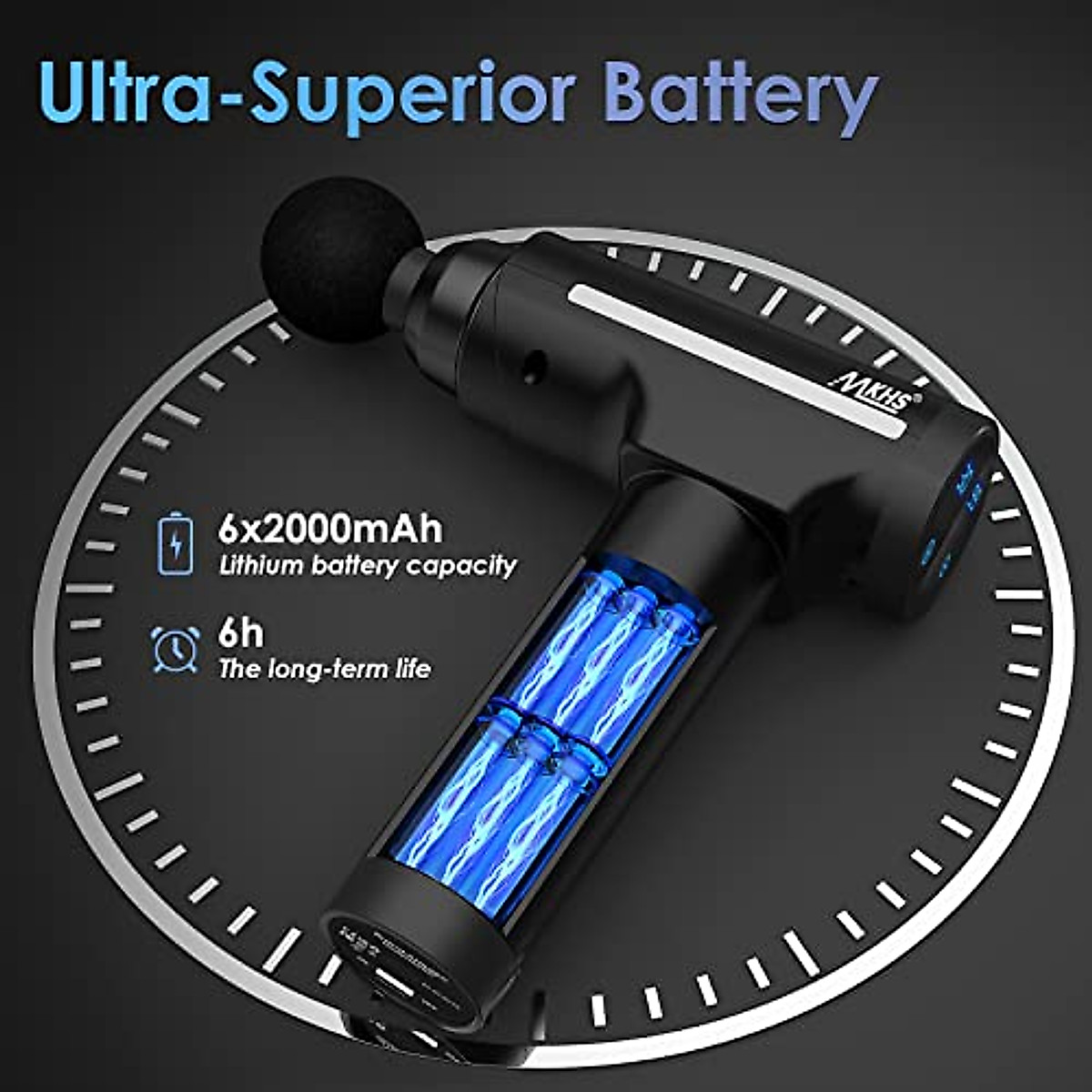 Massage Gun Upgrade Percussion Muscle Massage Gun, Sharper Image Massage Gun Handheld Deep Tissue Massager for Muscle Relax & Pain Relief with 30 Speeds, Christmas Gifts for Men