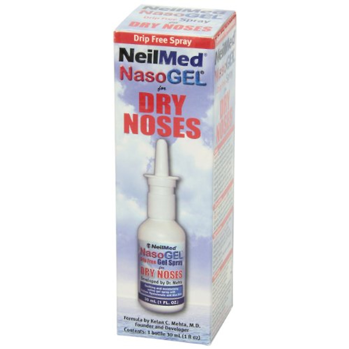 NeilMed Nasogel Drip Free Gel Spray, 1 Fluid Ounce