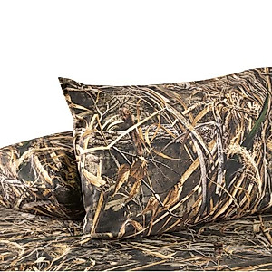 Visi-One Realtree Max-5 Camouflage Bed Sheets - 4 Piece Camo Bedding Queen- Premium Polycotton Super Soft Hunting Sheet Set - Machine Washable Outdoor Bedding Set (Queen Size)