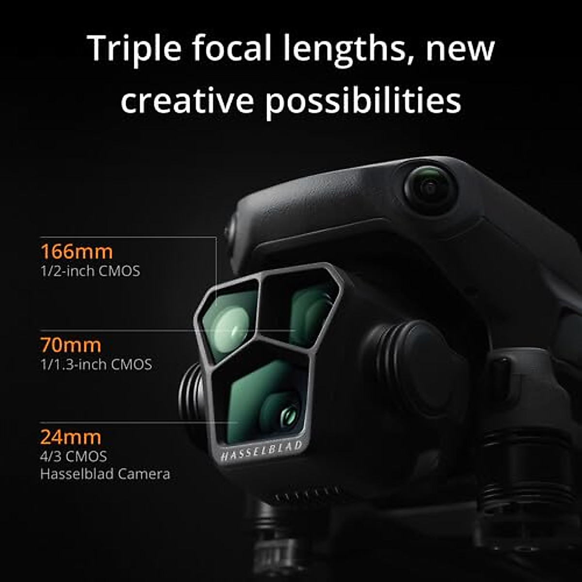 DJI Mavic 3 Pro with DJI RC, Flagship Triple-Camera Drone with 4/3 CMOS Hasselblad Camera, 43-Min Flight Time, with 128 GB Micro SD Card, 3.0 USB Card Reader, Landing Pad, Waterproof Backpack and More
