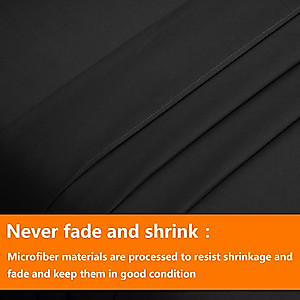 TAIMIT Black Full Size Comforter Set - 7 Pieces, Bed in a Bag Bedding Sets with All Season Soft Quilted Warm Fluffy Reversible Comforter,Flat Sheet,Fitted Sheet,2 Pillow Shams,2 Pillowcases