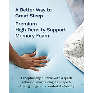 ViscoSoft 3 Inch Memory Foam Mattress Topper Short Queen - Select High Density Ventilated RV/Camper Mattress Pad - Premium Removable Rayon Cover