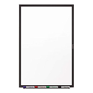 Quartet Whiteboard, Non-Magnetic Dry Erase White Board, 3' x 2', Total Erase, Black Aluminum Frame (S533B)