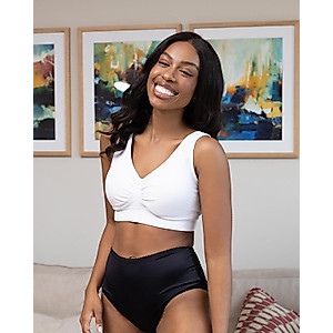 Coobie Seamless Comfort Bra,White,X-Large