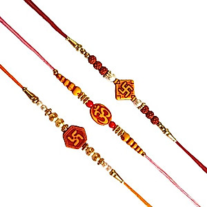 USA HOUSE Set of 3 Rakhi for Brothers,Traditional Rakhi with Fish Design - Best Handmade Rakhi for Loving Brother/Sibling/Rakhi for Brother, Rakhi Bracelet, Raksha Bandhan Rakhi, Raksha Bandhan Festival