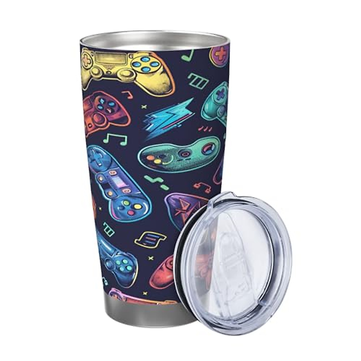 AYCZN Video Game 20 OZ Tumbler Stainless Steel Travel Coffee Mug, Colorful Insulated Water Bottle with Lid Leakproof Thermal Cup