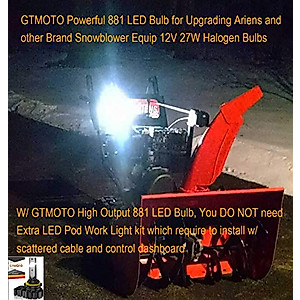 GTMOTO Polaris Sportsman 400 450 500 550 570 800 850 1000 XP Pod Headlight High Beam, Powerful 881/886 LED Bulbs, 6000K Cool White, 1-Pack