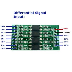 4ch in 5V Out 3.3V Digital Logic Level Conversion Module PNP/NPN to NPN Optical Isolation Board (4)