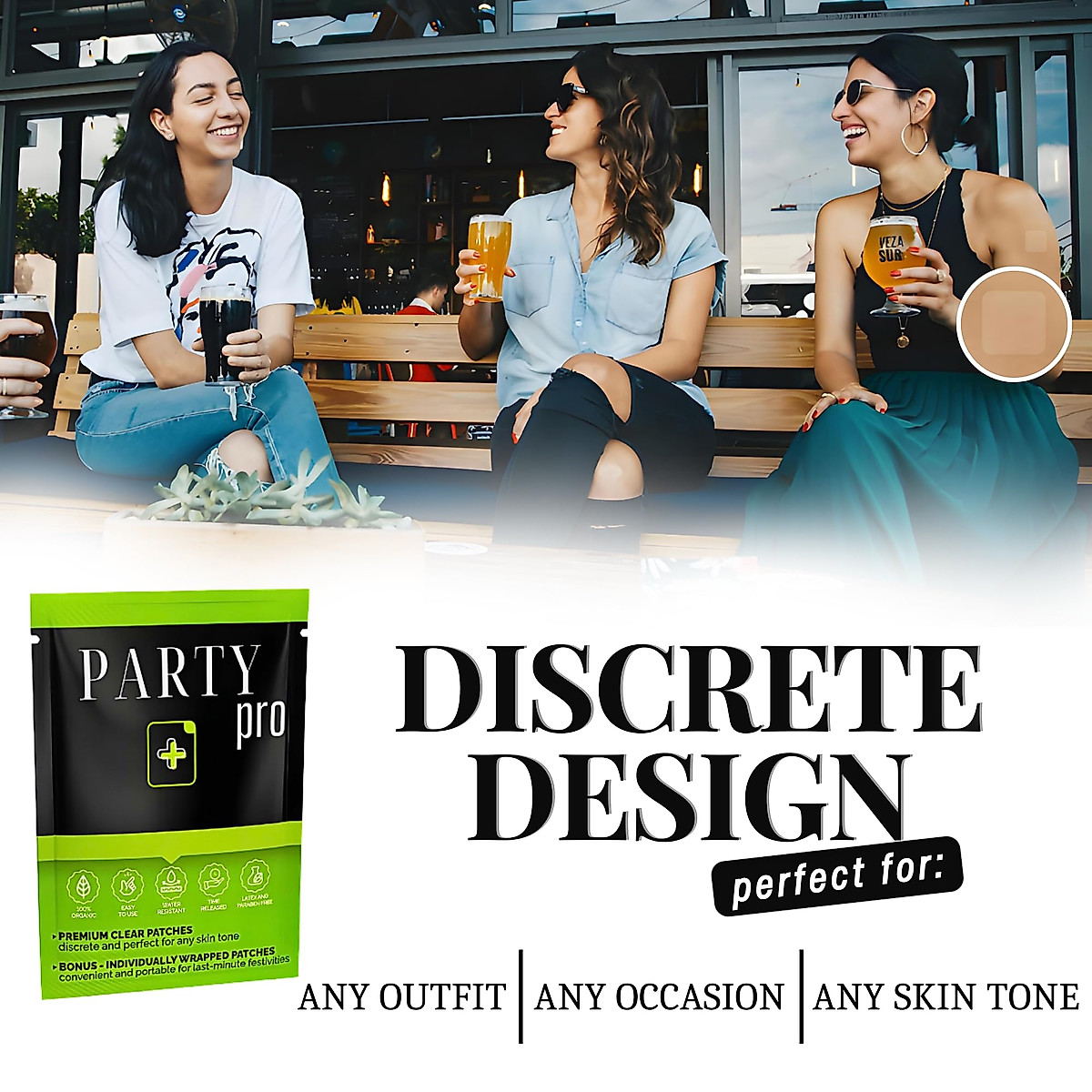 HANGOVER HACK Party Pro Party Flush Patch - Clear, Individual Party Smart Patches. Celebrate with Our Trusted Patch