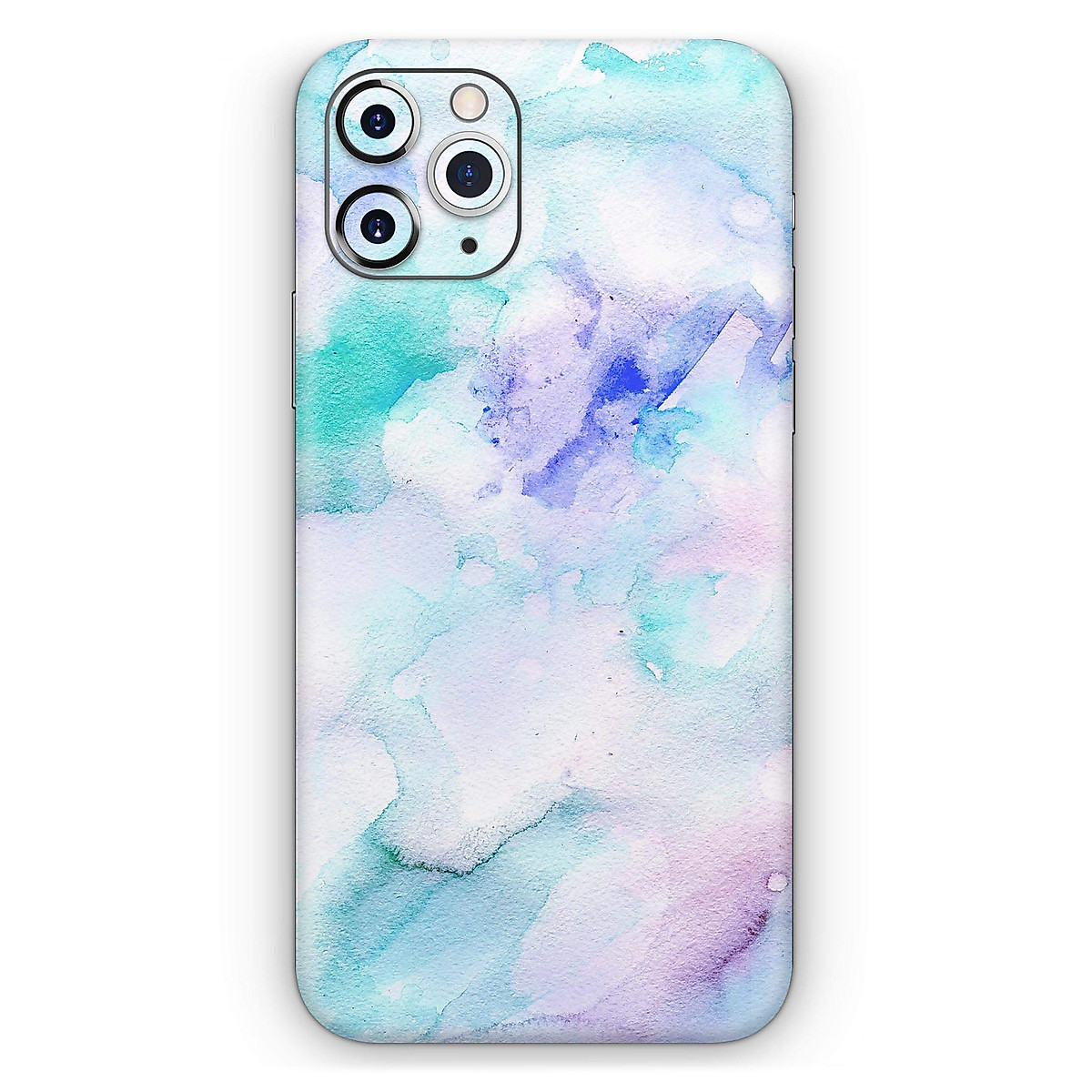 Design Skinz Mint 9 Absorbed Watercolor Texture - DesignSkinz Protective Vinyl Decal Wrap Skin Cover Compatible with The Apple iPhone XR (Full-Body, Screen Trim & Back Glass Skin)