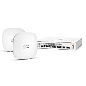 Aruba a Hewlett Packard Enterprise company Aruba Instant On 1930 8-Port PoE Smart Switch (JL681AN.ABA) Bundled with (2X) AP22 Wi-Fi 6 Wireless Access Points (R4WO1A)