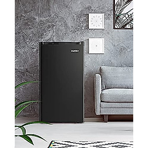 NA 3.2 Cu.Ft Single Door Mini Fridge, Compact Refrigerator Mini Refrigerator Small Drink Food Storage Machine for Dorm, Camper, Basement or Office (Black)