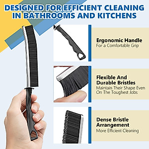 Crevice Cleaning Brush, Pack of 5, Hard Bristle Crevice Cleaning Brush, Shower Cleaner Brush, Bathroom Gap Cleaning Brush, Multifunctional Cleaning Tools, Gap Brush, Grout Brush for for Household Use