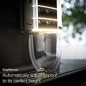 Miele NEW CM 7750 CoffeeSelect Automatic Wifi Coffee Maker & Espresso Machine Combo, 2.2 liter Obsidian Black - Grinder, Milk Frother, Cup Warmer, Glass Milk Container, Select From Multiple Beans