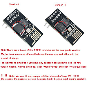 Makerfocus 4pcs ESP8266 Esp-01 Serial Wireless Wifi Transceiver Module Compatible with Arduino