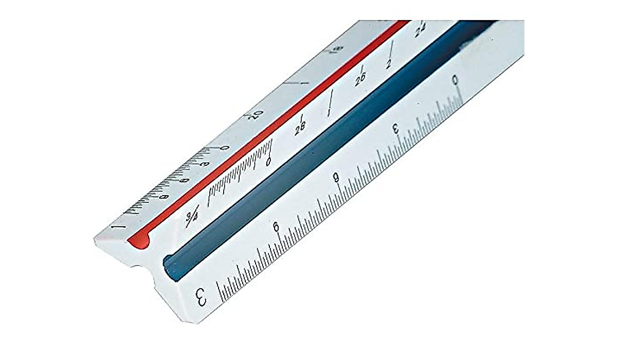 Staedtler 12" Engineers Triangular Scale Ruler – Accurate