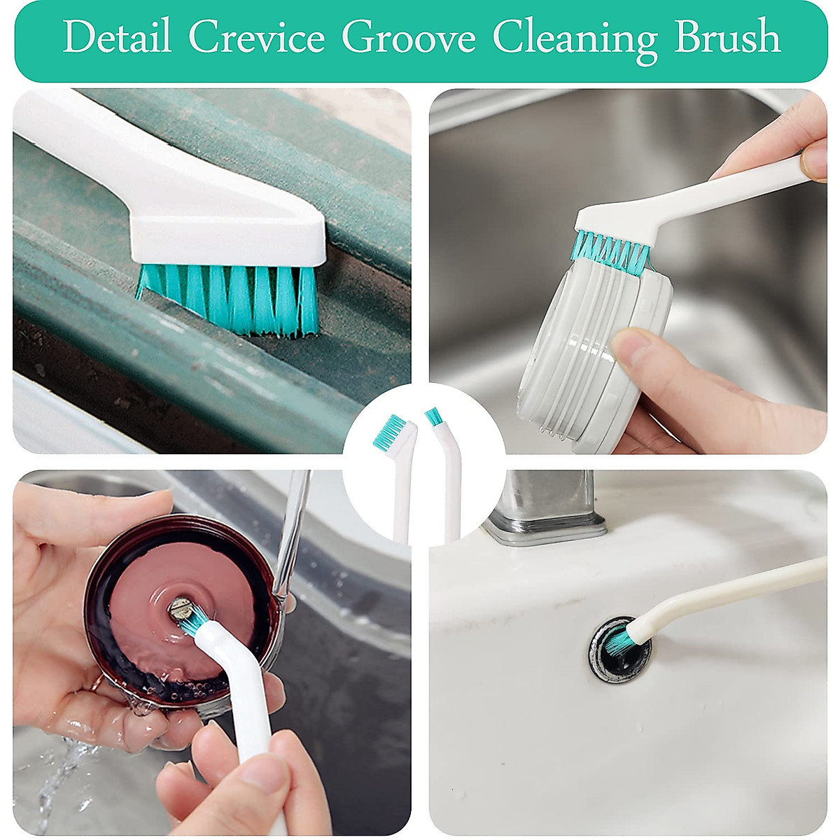 Small Cleaning Brushes for Household Cleaning,Crevice Cleaning Tool Set for Window Tracks Groove Humidifier Car Bottle Toilet Keyboard,Detail Tiny Scrub Cleaner Brush for Small Space Gaps Corner