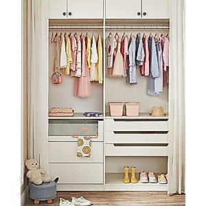 SONGMICS Kids Hangers Velvet 50 Pack, Children’s Hangers for Closet with Rose Gold Hooks, Premium Velvet Hangers for Nursery, Non-Slip Hangers, Light Pink UCRF027P01