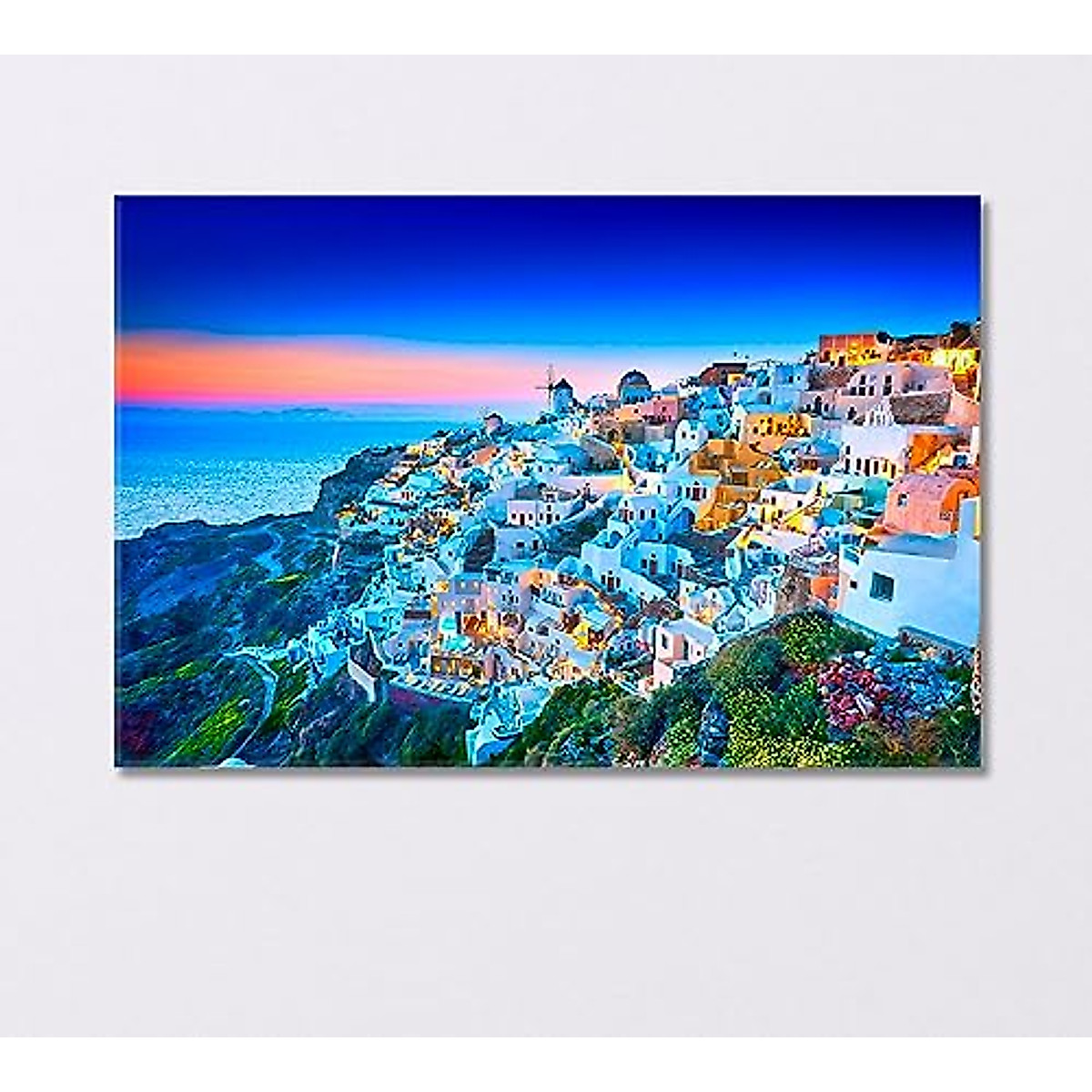 Fira Town on Santorini Island Greece Canvas Print 1 Panel / 36x24 inches