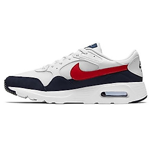 Nike Men's Low-Top Sneakers, White University Red Obsidian, 10.5