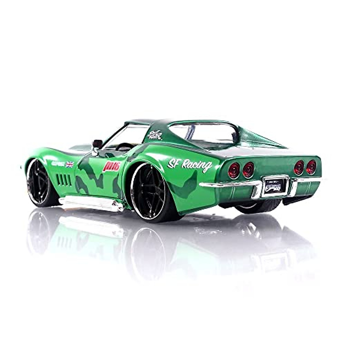 Street Fighter 1:24 1969 Chevrolet Corvette Stingray ZL1 & 2.75" Cammy Figure, Toys for Kids and Adults