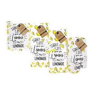Generic Life's Lemons Kitchen Towels and Pot Holder: Colorful Printed When Like Gives Your Lemons,Make Lemonade on Flat Cotton Weave (Love Those Lemons)