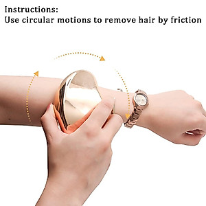 Bleam Crystal Hair Eraser, Crystal Hair Remover for Women and Men, Painless Exfoliation Magic Crystal Hair Remover Crystal Smooth Hair Remover for Legs, Back, Arms(1PC, Rose Gold)