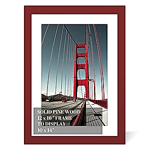 12x16 Picture Frame Diamond Painting Frames Poster Frames Made of Solid Wood,Display Pictures 10x14 with Mat or 12x16 without Mat for Photos, Paintings,Walls Decoration,Anniversary,Wedding,Christmas