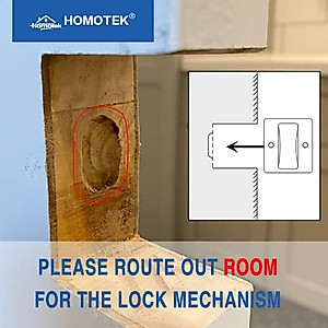 HOMOTEK Privacy Sliding Door Lock with Pull Oil Rubbed Brass- Replace Old Or Damaged Pocket Door Locks Quickly and Easily, 2-3/4”x2-1/2”, for Door Thickness for 1-3/8”