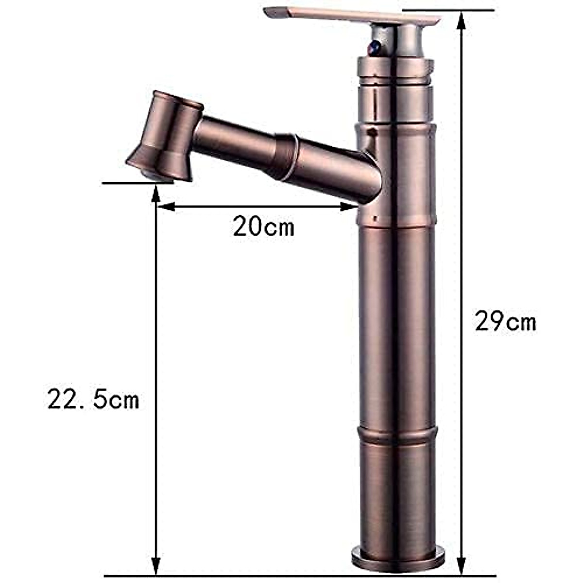 Brass Bathroom Tap Retro Extensible with Removable Hand Sheet Faucet Single Line Mixer Kitchen Faucet Faucet Bathtub Water Faucet