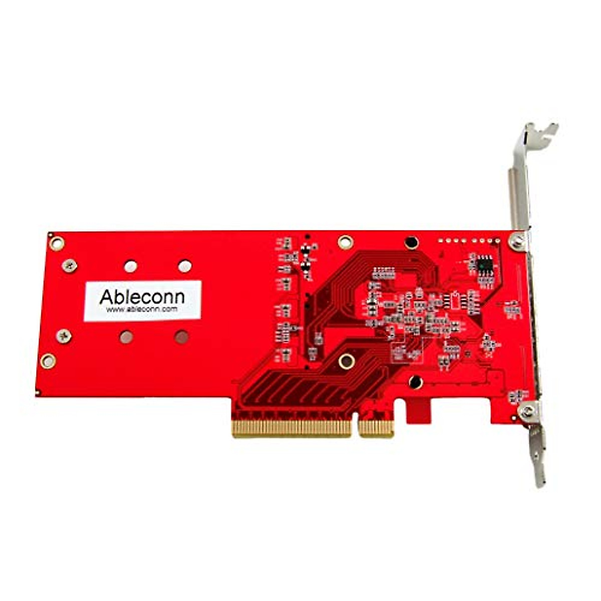 Ableconn PEXM2-130 Dual M.2 PCIe NVMe SSD Adapter Card - PCI Express 3.0 x8 / x16 Support 2X M.2 NGFF (M-Key) PCIe NVMe SSD for Mac & PC (ASMedia ASM2824 Switch) - PCIe NVMe Adapter Dual