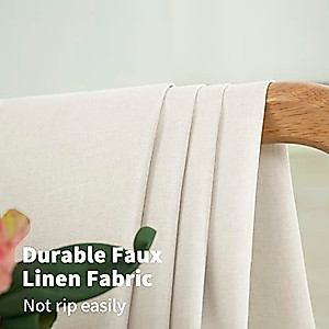 YoungsTex Linen Blackout Curtains 63 Inches Long for Bedroom, Full Room Darkening Faux Linen Window Curtain Drapes Thermal Insulated for Living Room Grommet Top, 2 Panels, 52 X 63 Inch, Linen