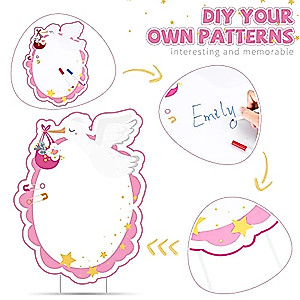 RUODON 15 Pieces IT'S A GIRL Pink Yard Sign with Stakes Baby Shower Yard Sign Welcome Home Girl Lawn Sign Gender Reveal Yard Signs for Lawn Decorations