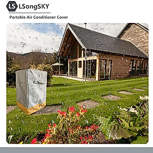 LSongSKY Portable Air Conditioner Cover,Waterproof & Dustproof Cover suitable for Most 5000-14000 BTU Portable Air Conditioners, Anti-Dust Portable Air Conditioner Storage Bags Protection Cover