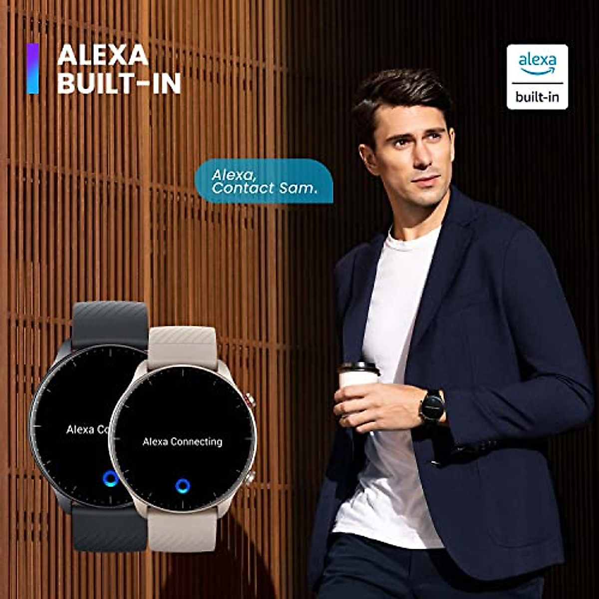 [2022 New Version] Amazfit GTR 2 Smart Watch for Men, Alexa Built-in, with Bluetooth Call & Text, GPS Fitness Tracker, 90 Sports Modes, Blood Oxygen Heart Rate Tracker, for Android iPhone, Black