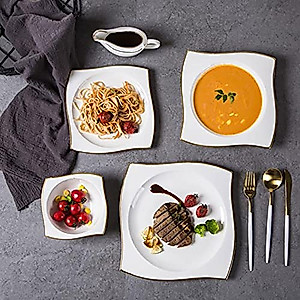 GRFIT Dishes Plates Ceramic Dinner Plates Set of 2 Serving Dishes for Pasta Noodle Steak and Appetizer Plates. Oven and Dishwasher Safe (8inch 10inch) Home dining plate (Size : A)
