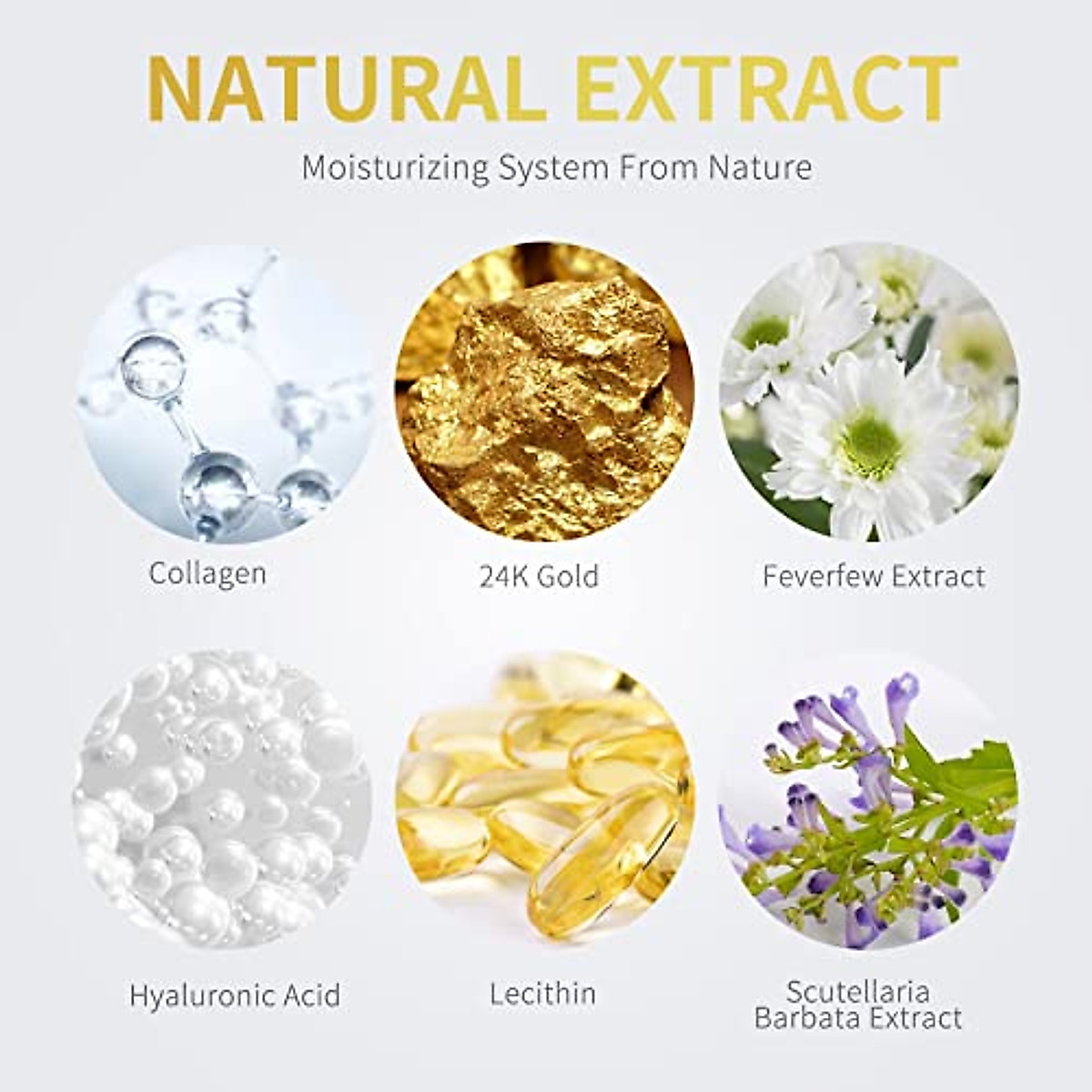 NAZANO Under Eye Patches - 30 Pairs - 24K Gold Eye Mask- Puffy Eyes & Dark Circles Treatments,Reduce Under Eye Bags and Smooth Wrinkles,Eye Skin Care Pads With Collagen