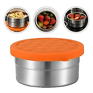 Fridge Containers 180ML Stainless Steel Condiment Containers Small Food Containers With Lids Dipping Sauce Cups Seasoning Dishes Meal Prep Bowl for Lunch Containers Fruit Container